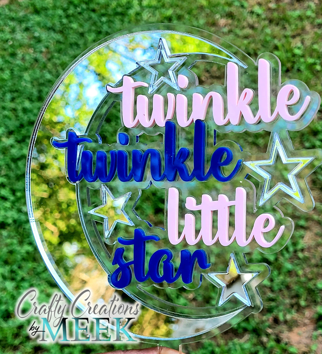 Twinkle, Twinkle Little Star Cake Topper – Crafty Creations By Meek